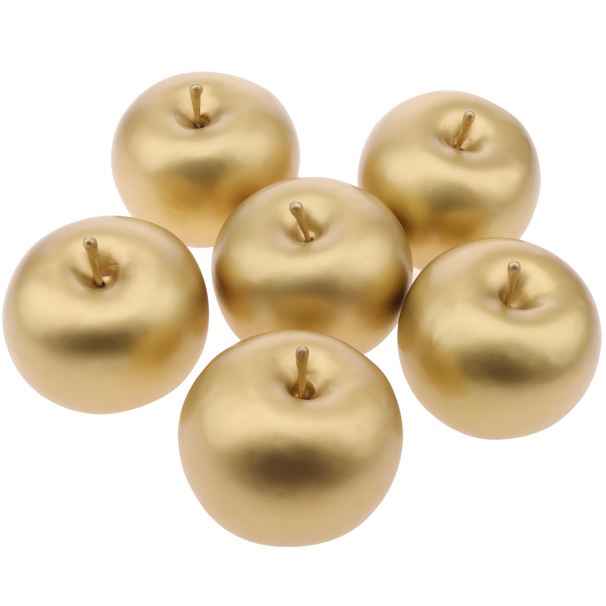 Amazon.com: Meiwlong 6 PCS Artificial Golden Realistic Apple Fake ...