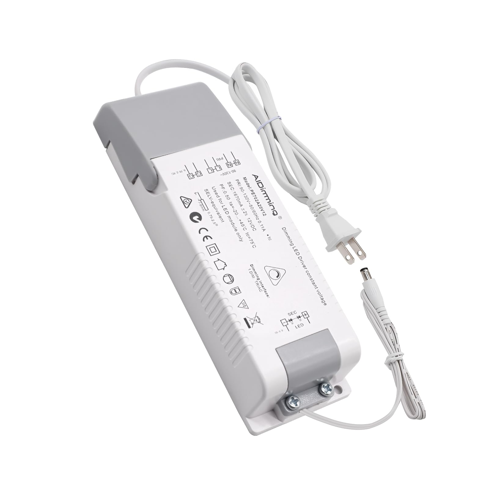 Snapklik.com : 12V 20W Power Supply, Triac Dimmable Constant Voltage ...