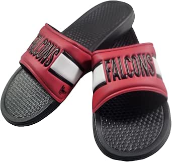 Amazon.com : FOCO NFL Mens Raised Wordmark Sport Shower Slide Sandals ...