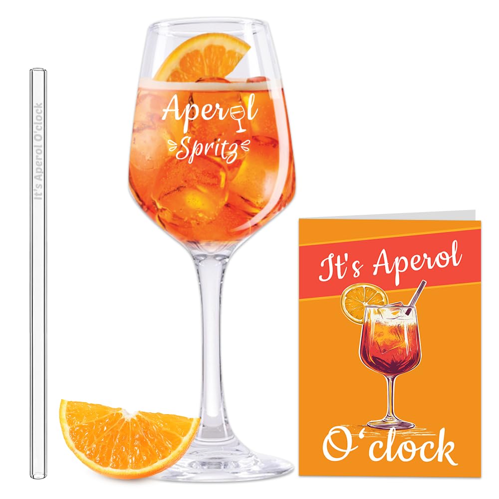 Aperol Spray Glasses, Aperol Spritz Sayings Glass Straws, Aperol Spray ...