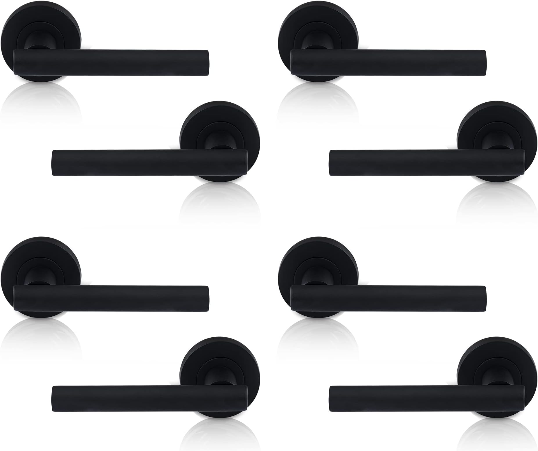 Ultra Modern Door Handles with Black Duo Chrome Finish H750061PCB ...