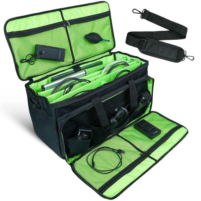 Amazon.com: Dj Gig Bag with Detachable Dividers & Padded Laptop Pouch ...