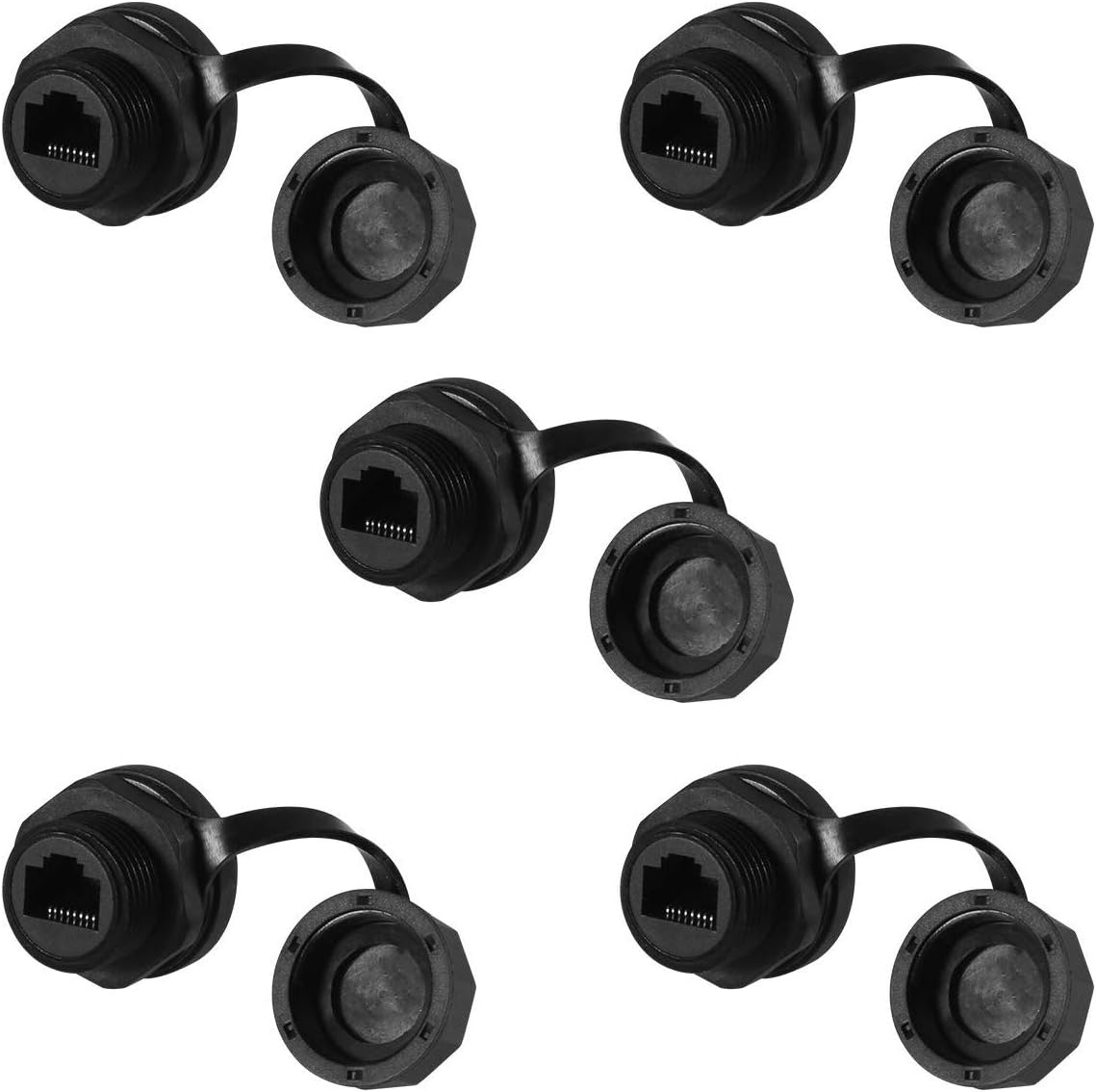 Amazon.com: Uonecn RJ45 Connectors IP65 Ethernet Cable Waterproof Plug ...