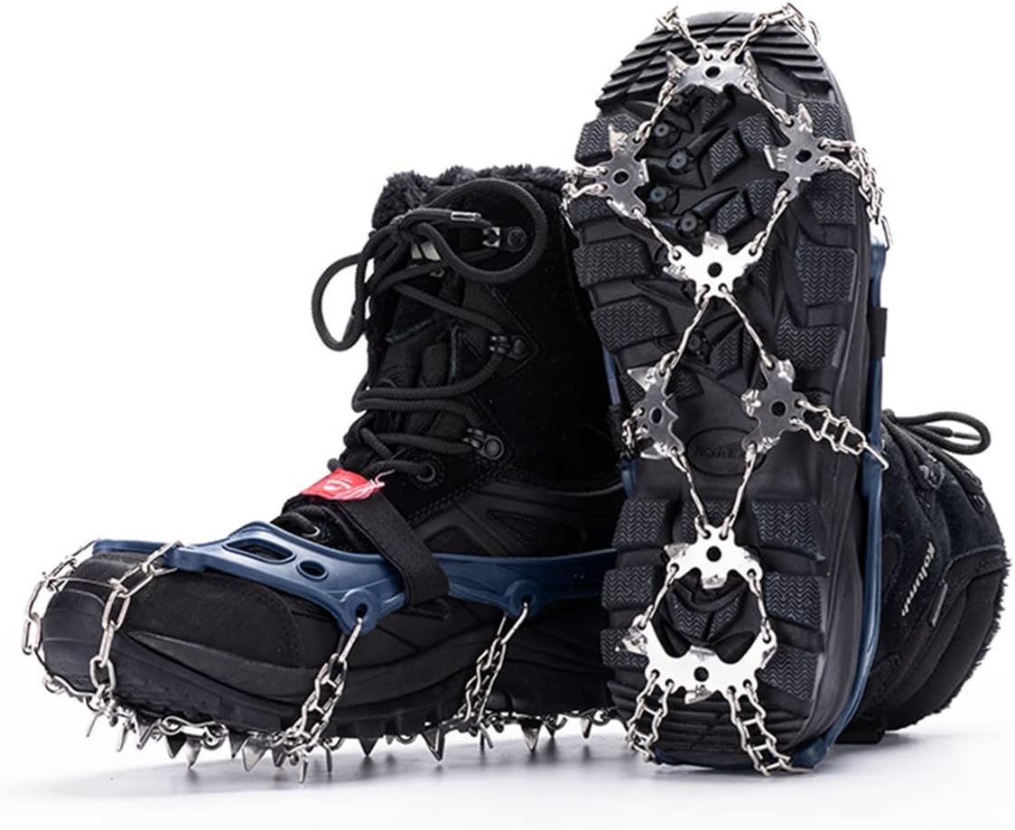 RETENA 25-teeth Anti Slip Ice Claws, Flexible Bundled Ice Crampons ...
