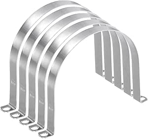 sourcing map 5pcs 6 5/16 Inch 160mm Conduit Clamps, M160 U Tube Pipe ...