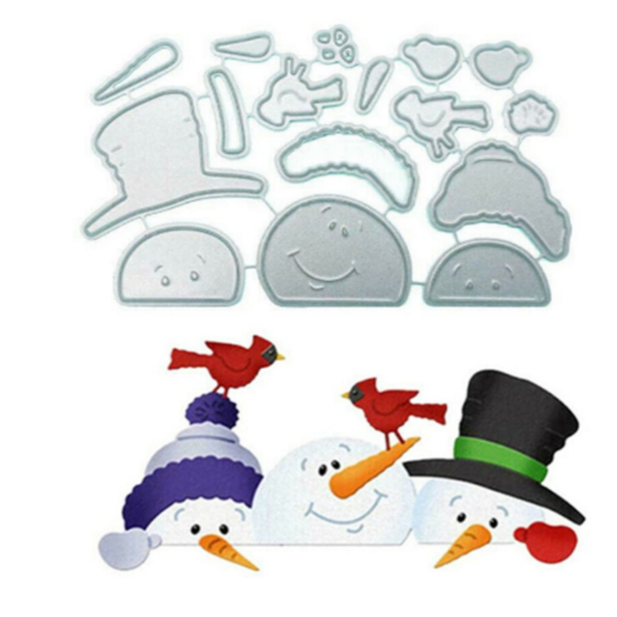 Amazon.com: 6Pcs Snowman Die Cuts for Card Making, Metal Cutting Dies ...
