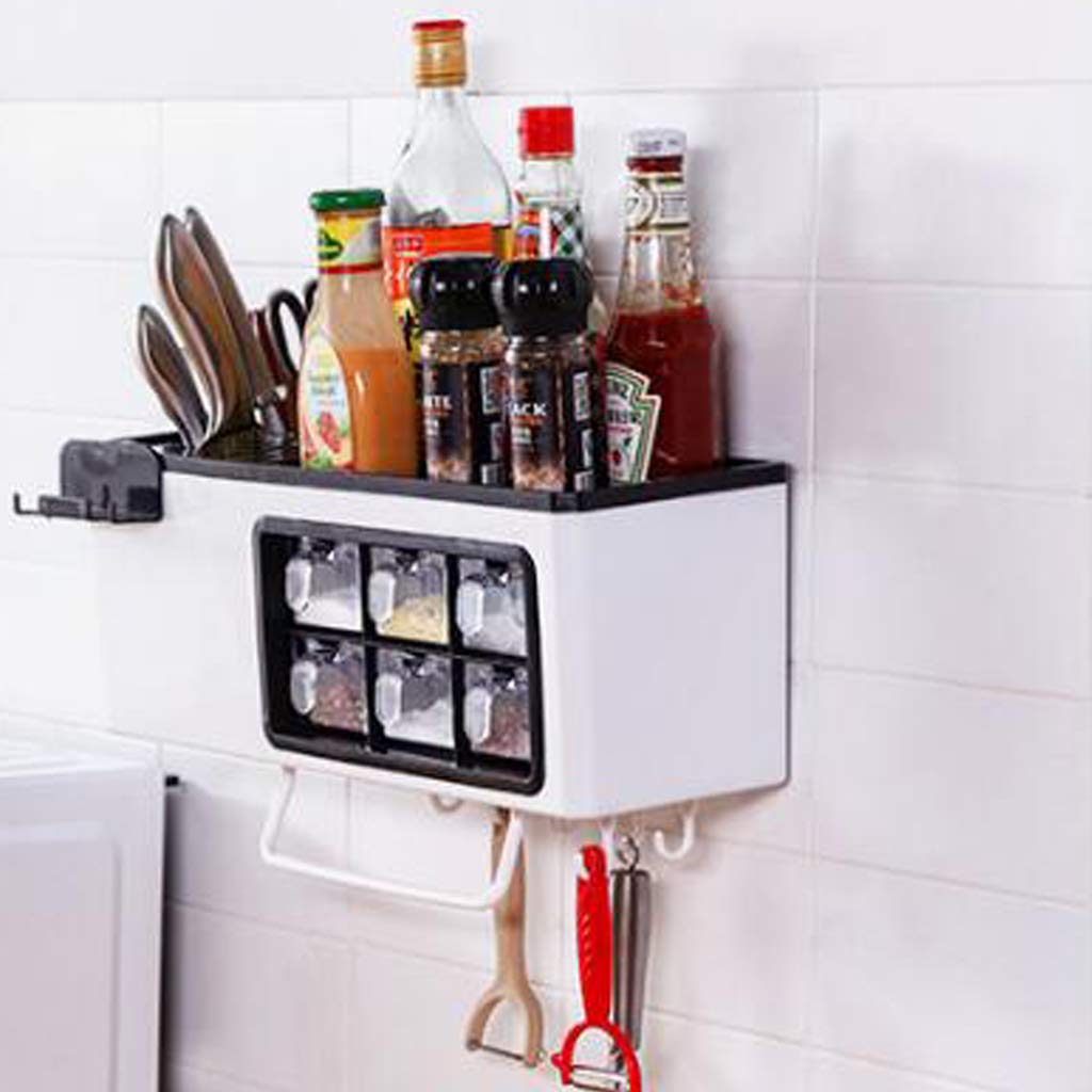 IVELECT Multifunction Kitchen Utensils Condiment Storage Rack Seasoning ...