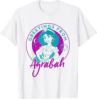 Disney Aladdin Princess Jasmine Agrabah Greetings T-Shirt T-Shirt ...
