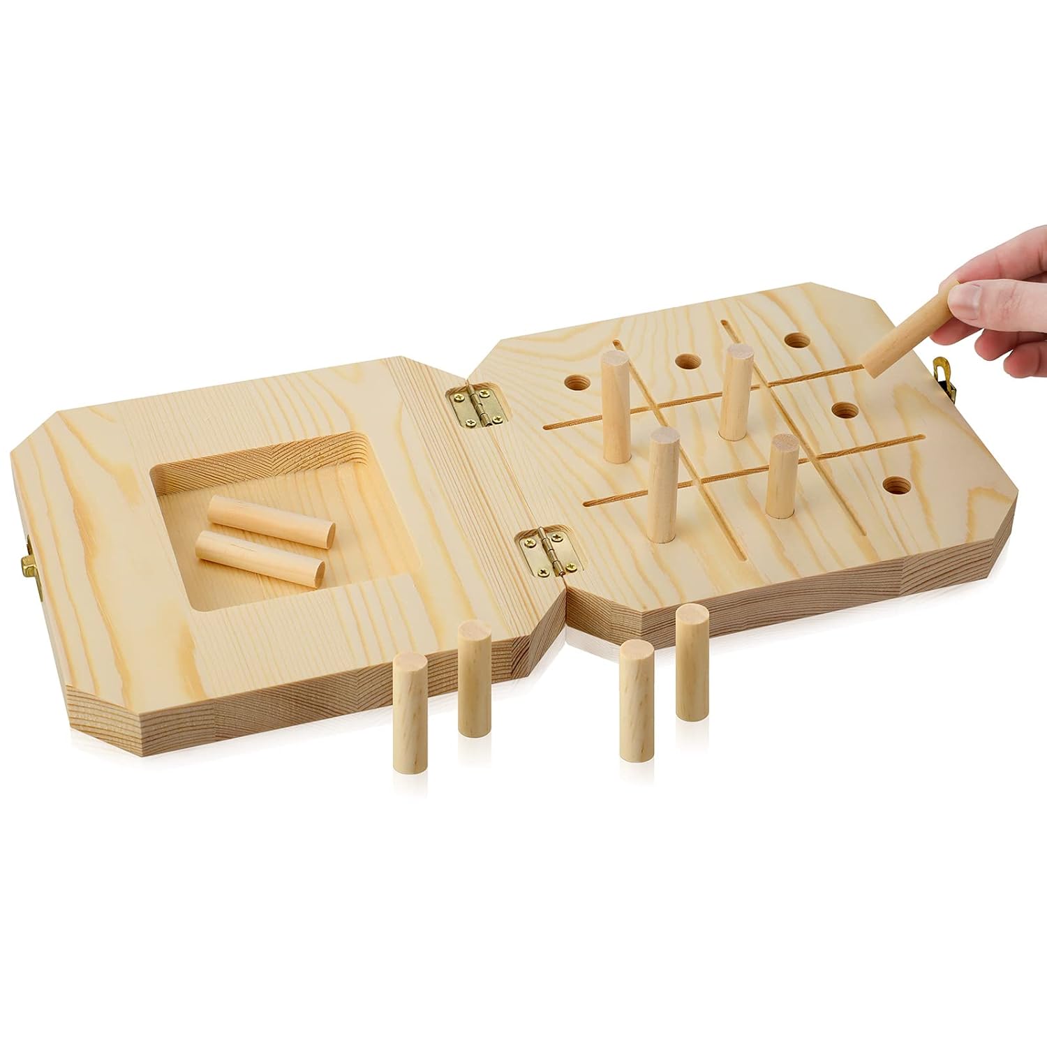 9 Hole Wooden Pegboard for Occupational Therapy Nine Hole Peg Test to ...