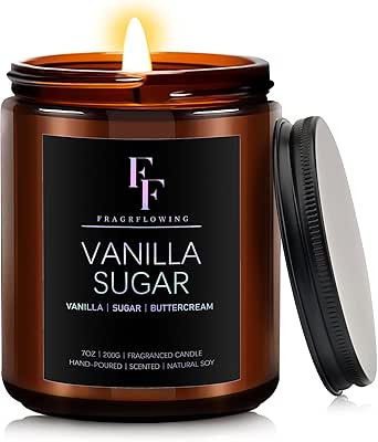 Amazon.com: Vanilla Sugar Scented Candles for Home, Soy Wax Candle ...