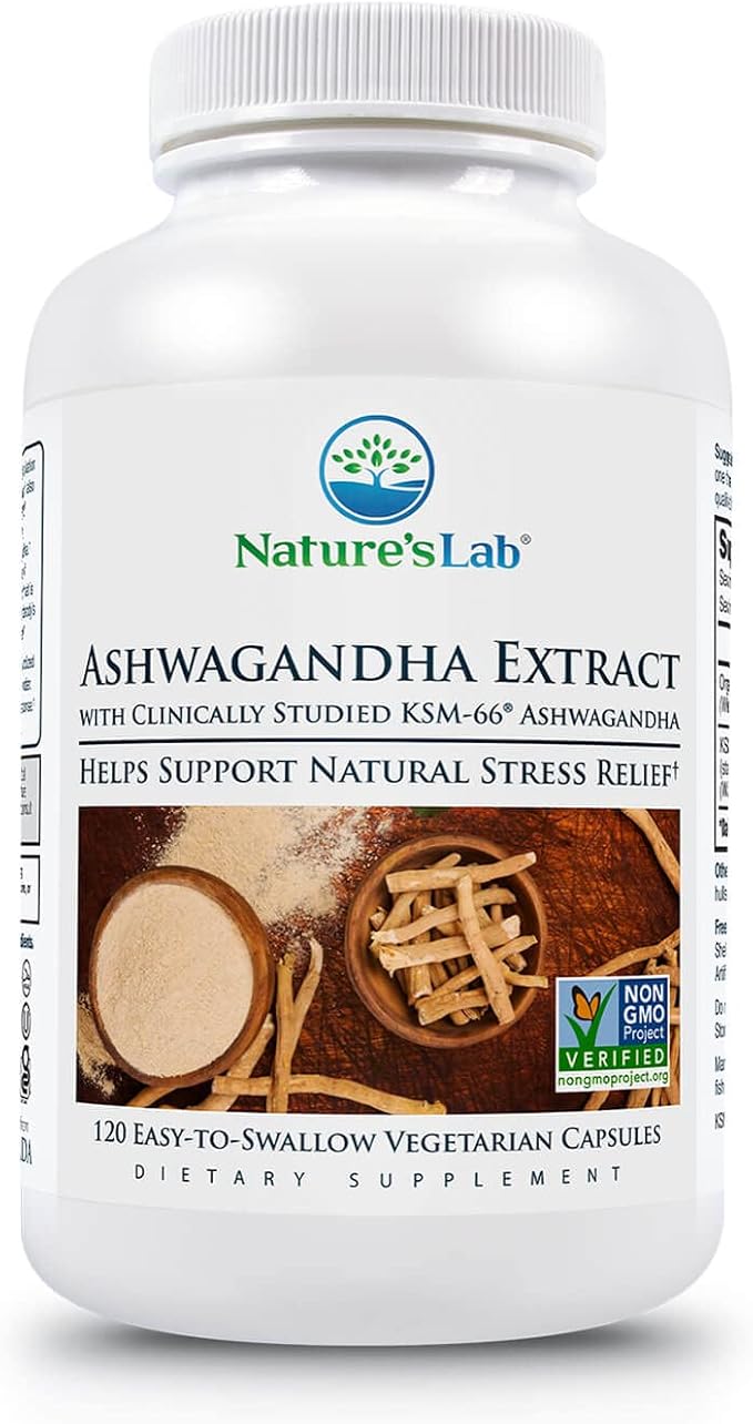 Amazon.com: Nature's Lab Ashwagandha Extract - KSM 66 5% Withanolides ...