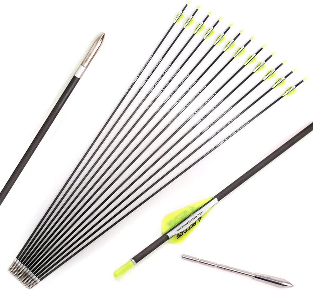 ACCMOS Archery Competition Used Arrows ID 3.2mm 40T Carbon Arrow Spine ...
