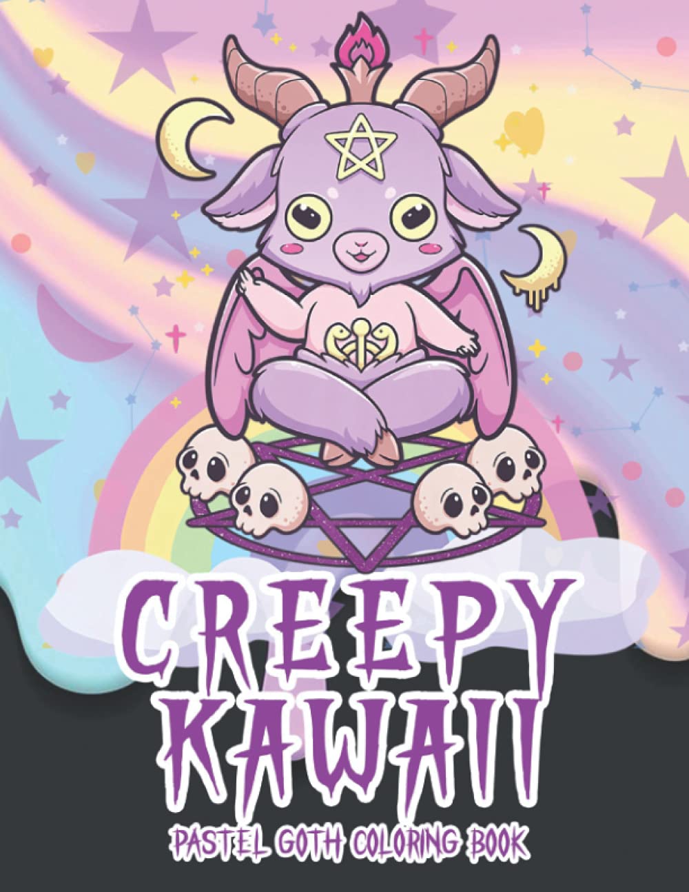 Creepy Kawaii Pastel Goth Coloring Book: 100+ Coloring Pages With High ...