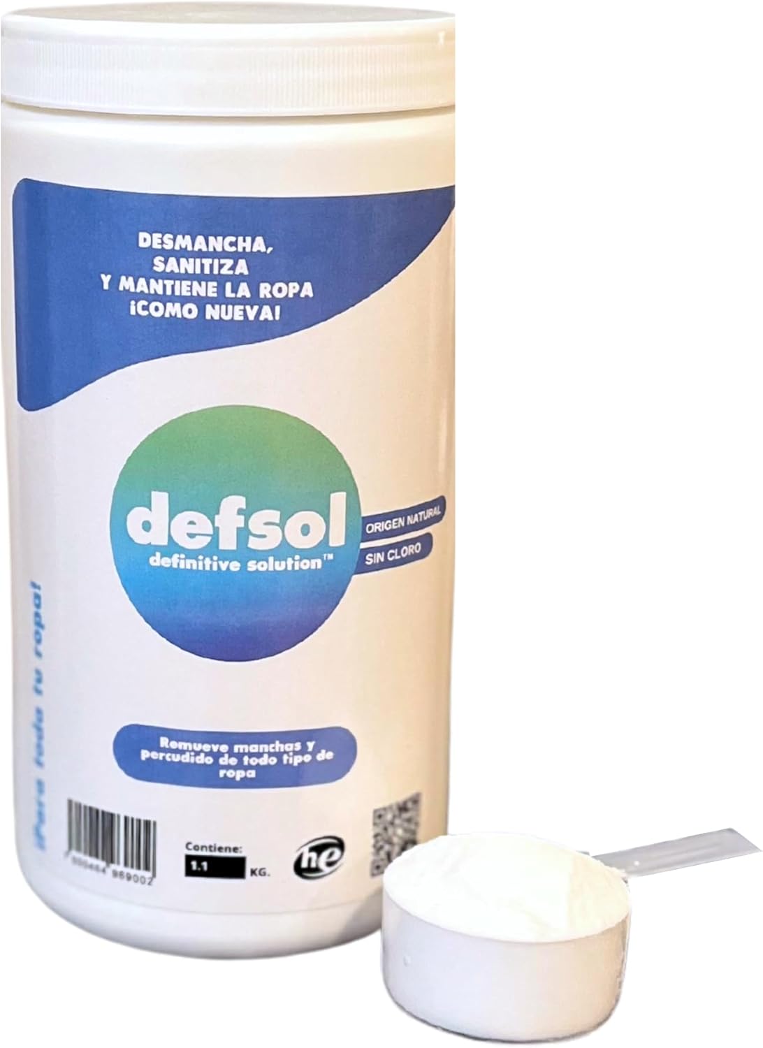 Defsol Removedor de Manchas para Ropa Blanca, Oscura y de Color ...