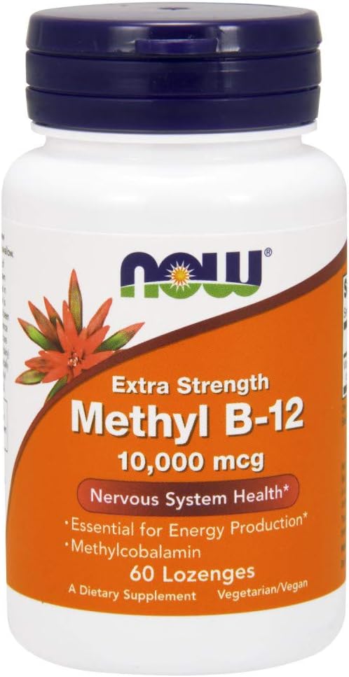 Amazon.com: NOW Foods Methyl B-12 10000 mcg, 60 Lozenges (Pack of 2 ...