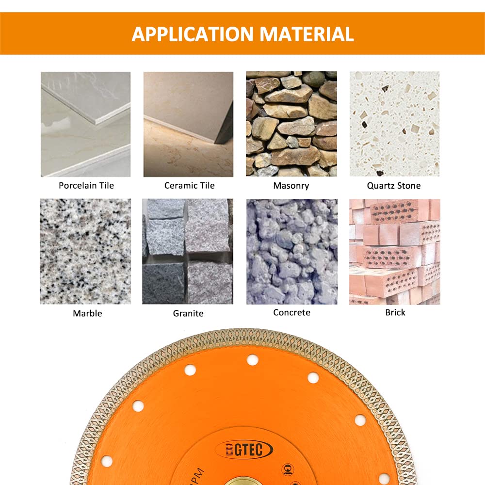 Snapklik.com : Diamond Porcelain Saw Blade, 10 Inch/250MM X Mesh Turbo ...