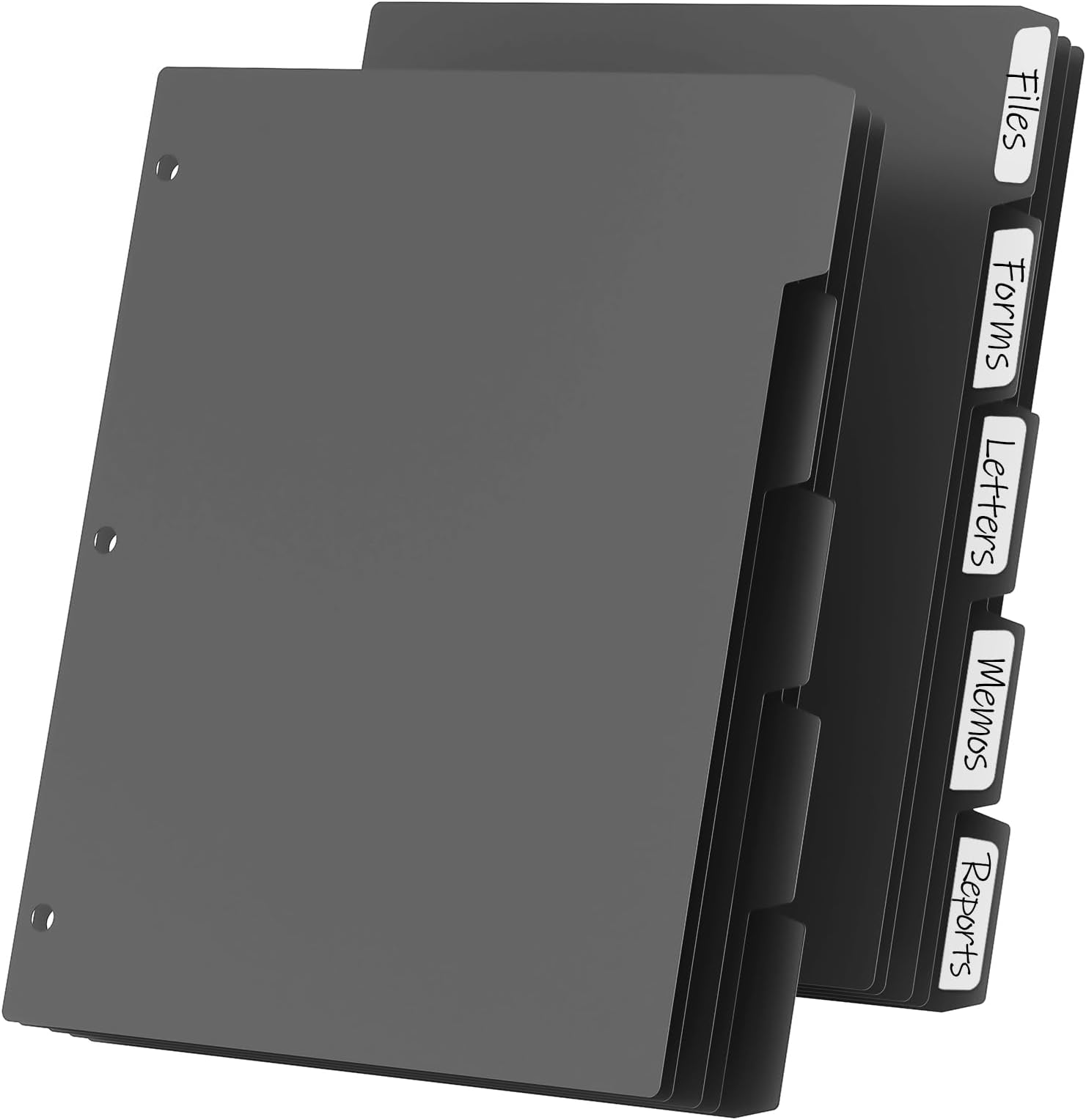 Amazon.com : Buqoo Black A5 Plastic Index Binder Dividers Page Dividers ...