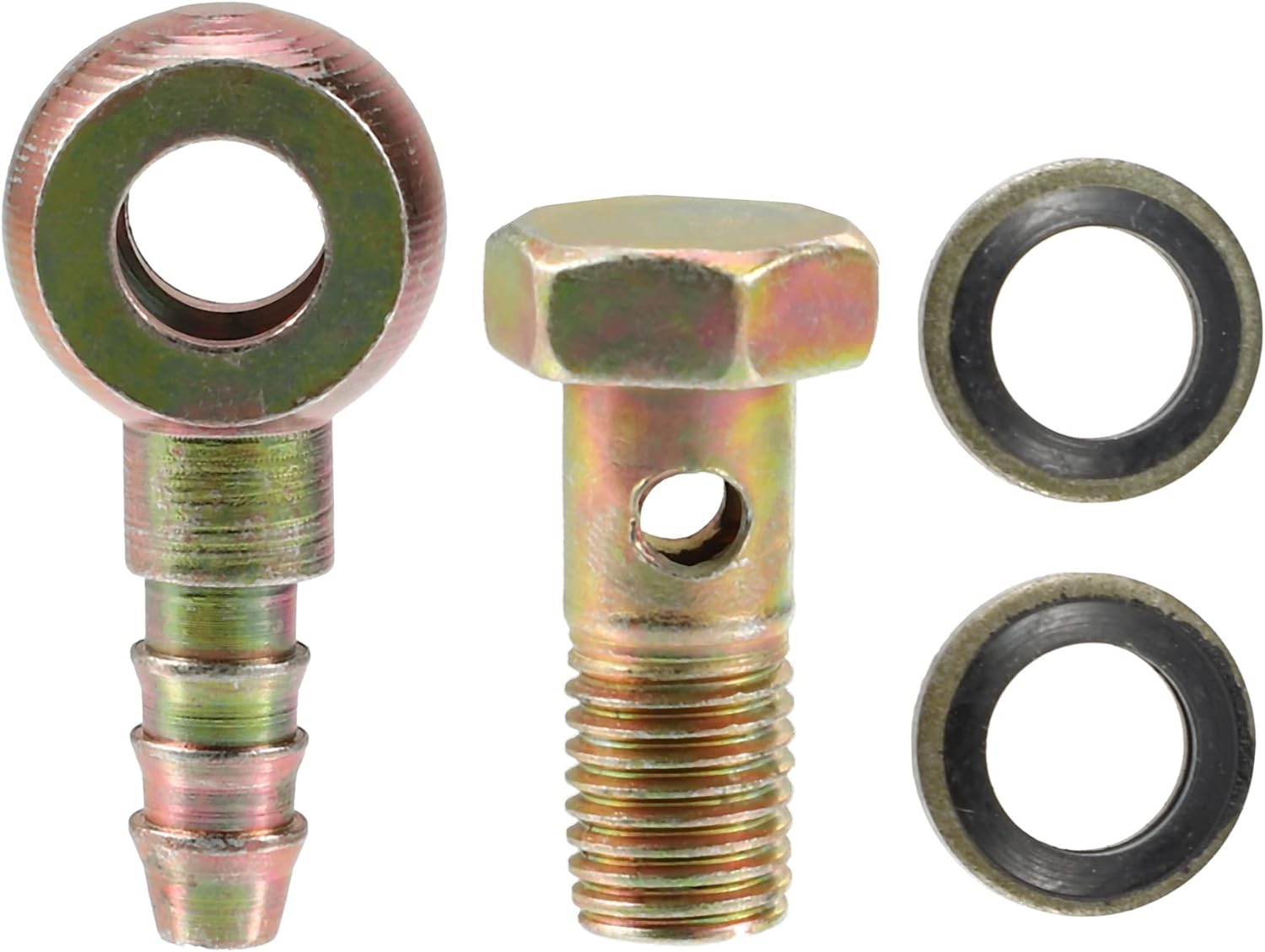Amazon.com: X AUTOHAUX 1Set Banjo Bolt Kit M8x1 Banjo Bolt Hose Barb ...
