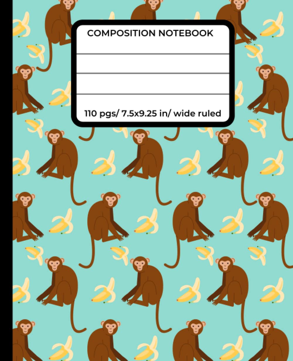 Composition Notebook: Monkey Notebook, Cute Wide Ruled Notebook For ...