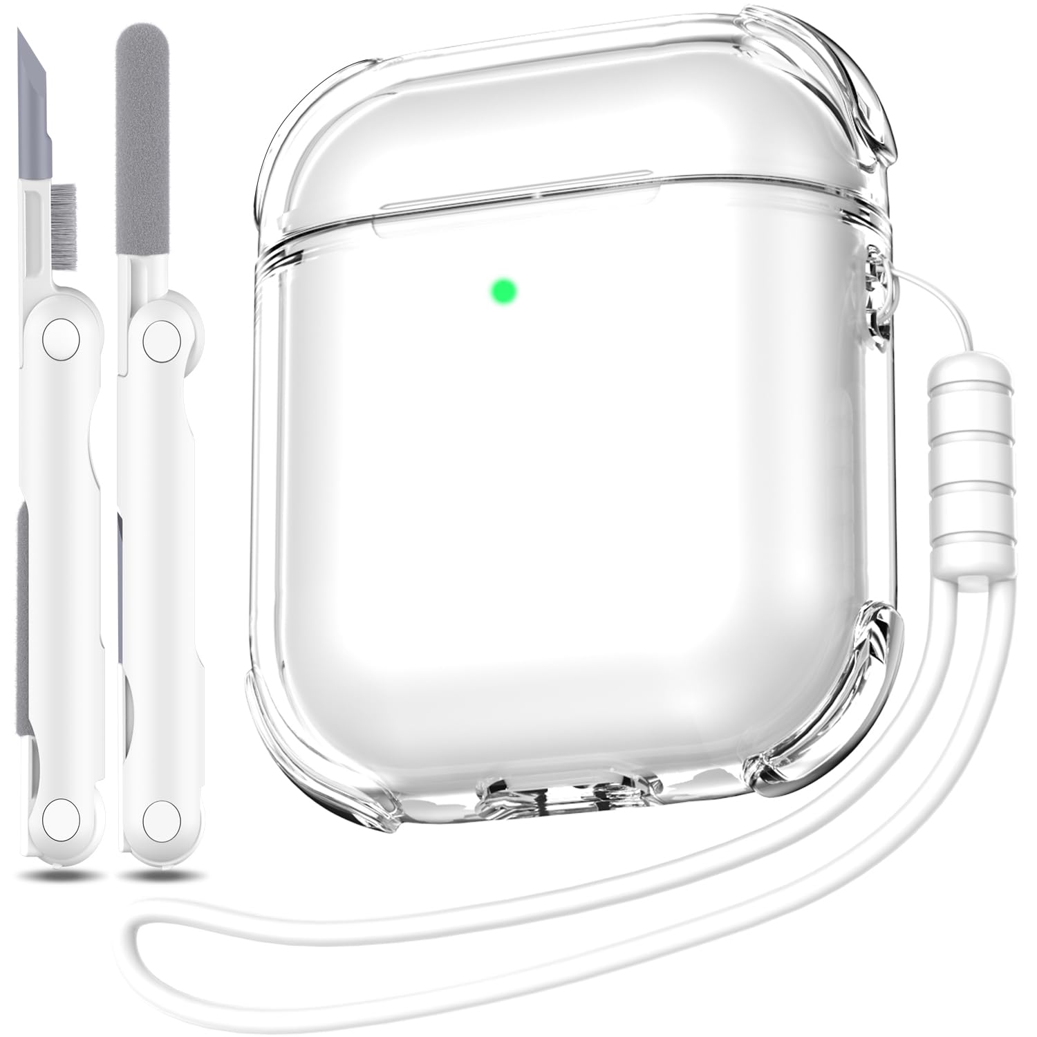 Amazon.com: MHYALUDO for Airpods 2nd Generation Case Cover, Clear Soft ...