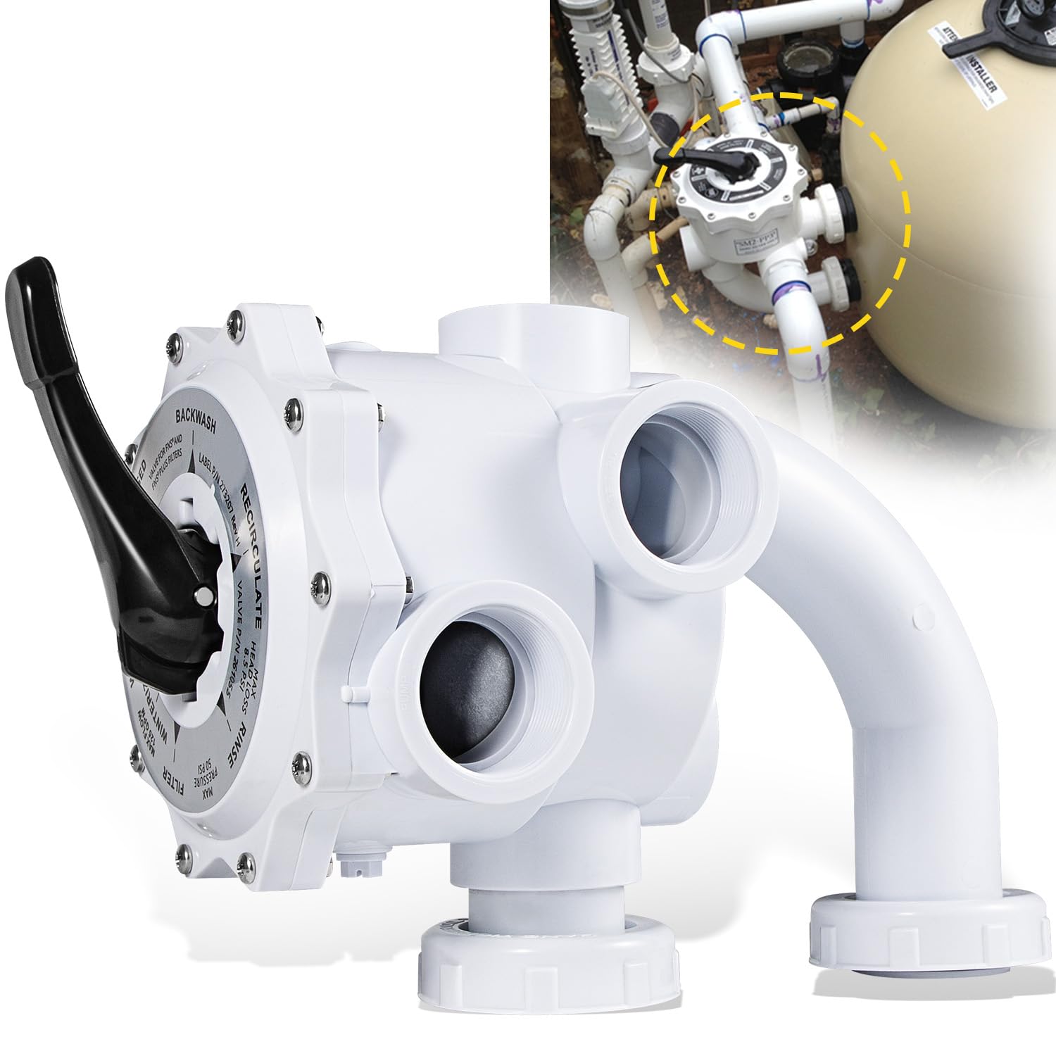 261055 Multiport Valve Replacement for Pentair Triton C II HD & Quad D ...