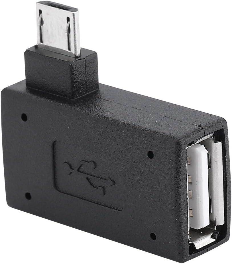 Amazon.com: Fun-Home 2-in-1 Powered Left Angle USB 2.0 Micro Male to ...