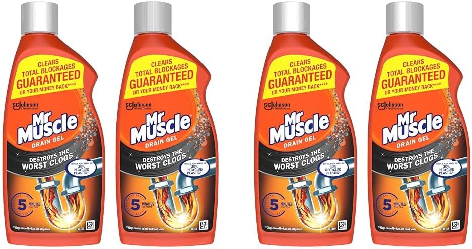 Mr Muscle Drain Unblocker, Sink & Drain Cleaner, Fast Acting Heavy Duty ...