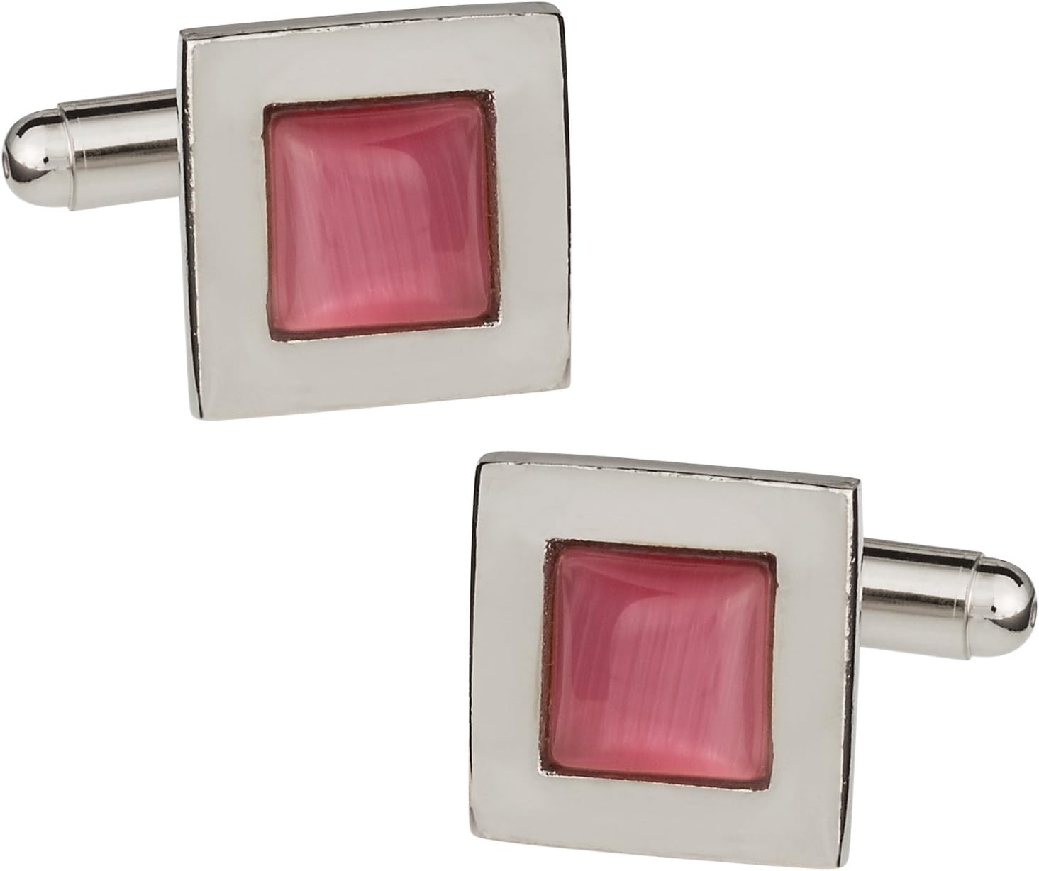 Amazon.com: Cuff-Daddy Trendy Pink Solitaire Catseye-Style Cufflinks ...