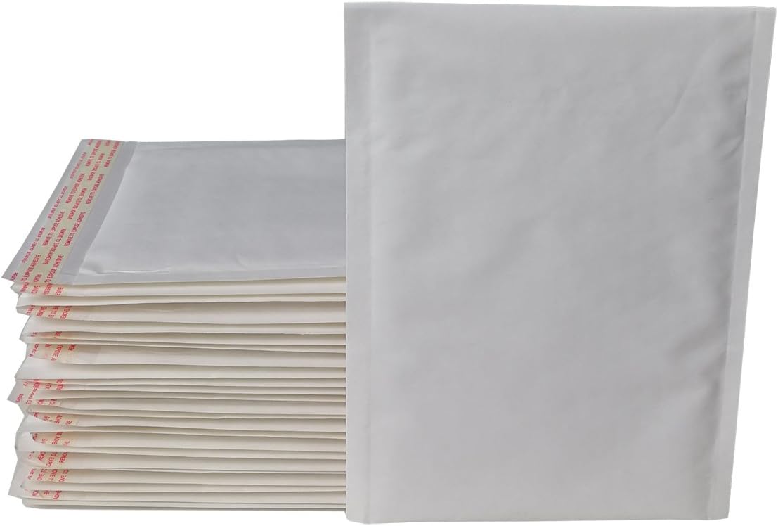 Amazon.com : Padded Envelopes White Kraft Bubble Mailers 7x9 (Usable ...