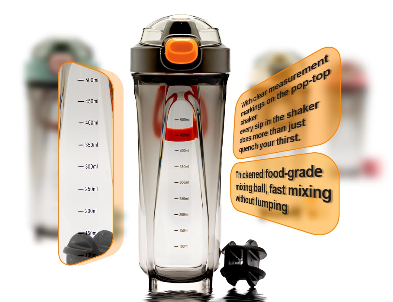 Snapklik.com : Litex Pop-up Shaker Bottle-Shaker Cup w/Carrying Handle ...