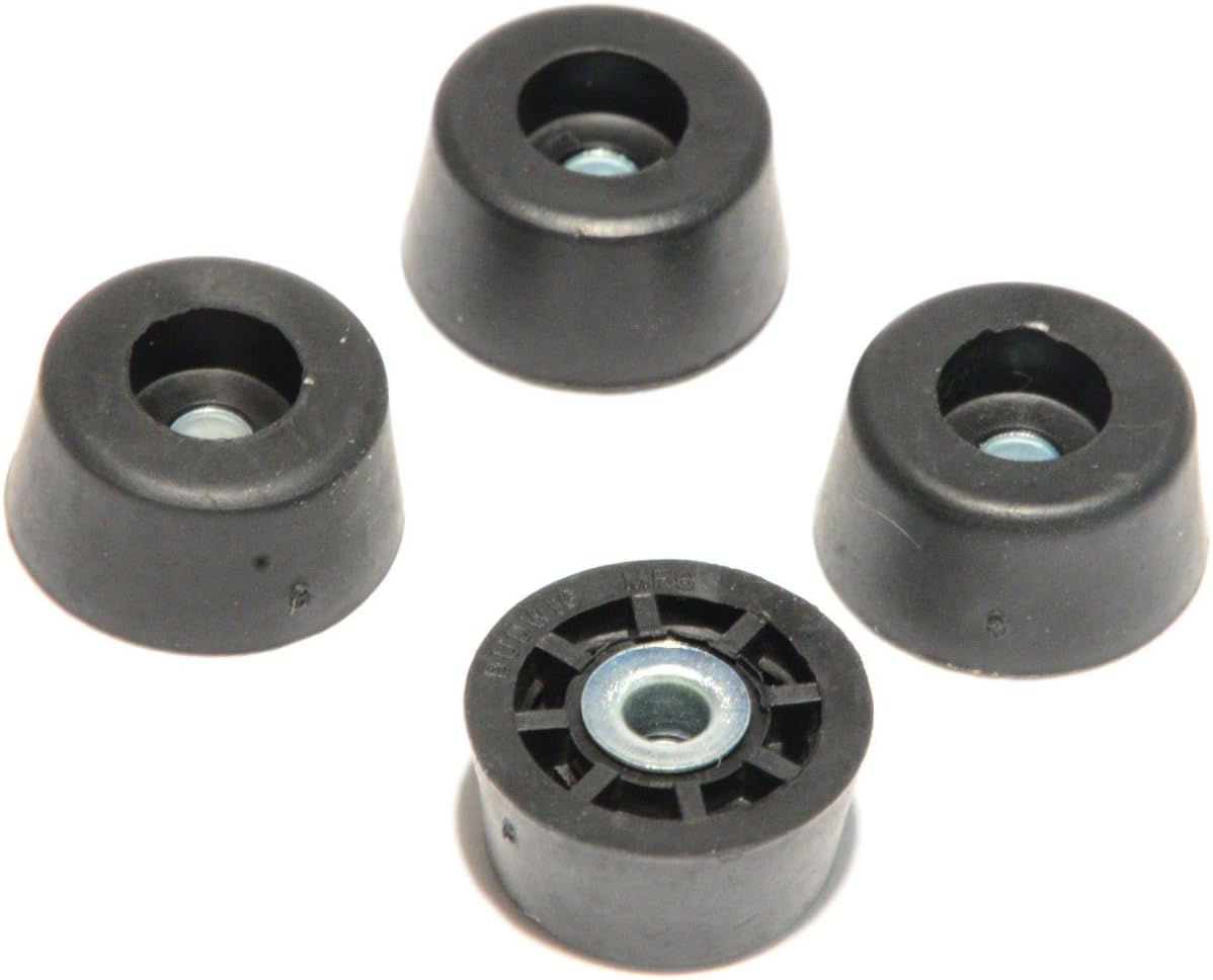20 Small Tall Round Rubber Feet Bumpers - .375 H X .750 D - Made in USA ...