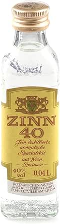 Zinn 40 Speciality Brandy Wein Miniature - 4cl Single Bottle : Amazon ...