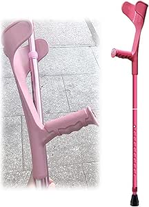 Amazon.com: Folding Forearm Crutches, Pink Walking Cane for Women, Adult Arm Crutches(1 Unit ...