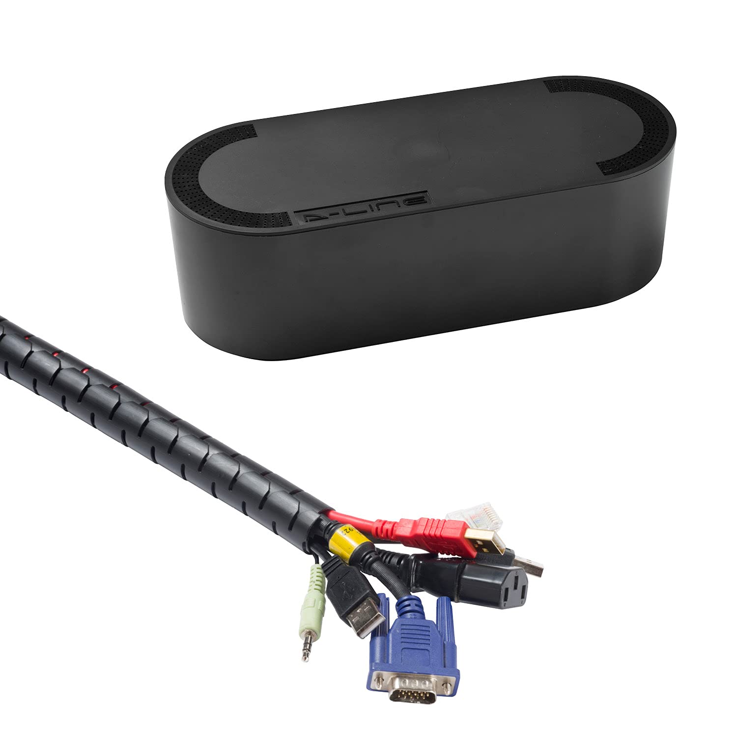 Amazon.com: D-Line Cable Management Box (Large) & Cable Organizer ...