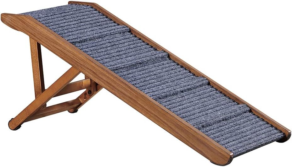 beeNbkks Pet Ramp for Small Dogs Cats, Foldable Wooden Dog Ramp with ...