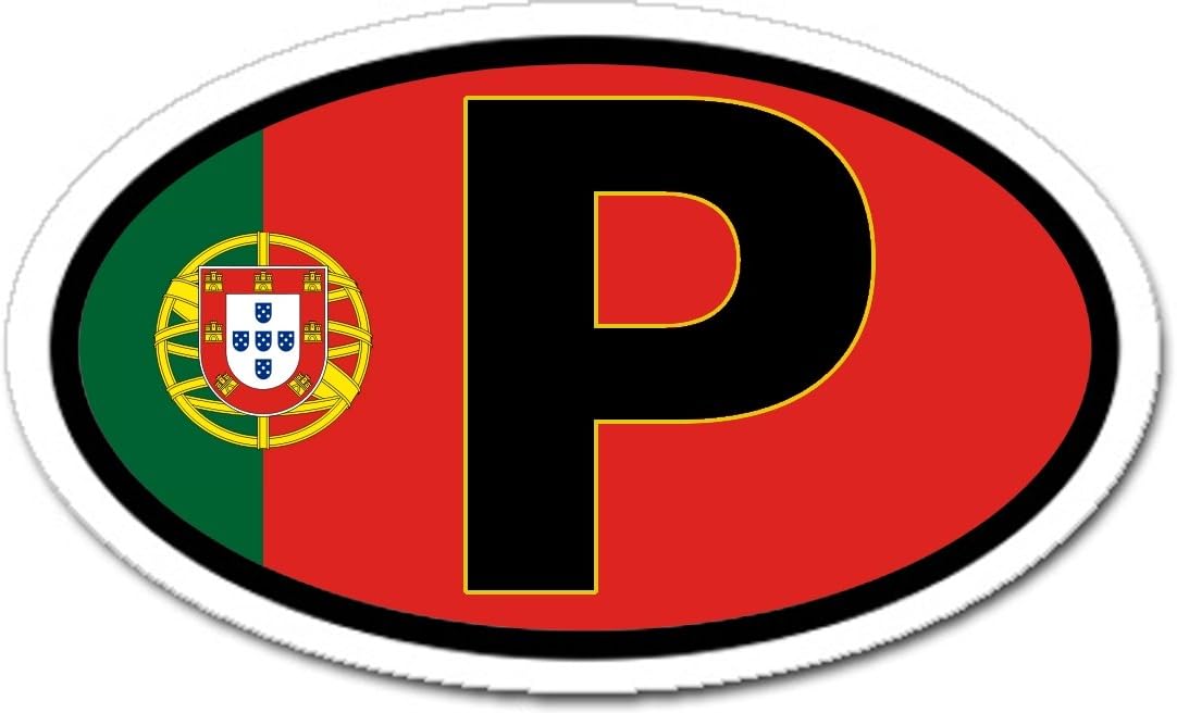 Amazon.com - Portugal P Portuguese Flag Car Bumper Sticker Decal Oval