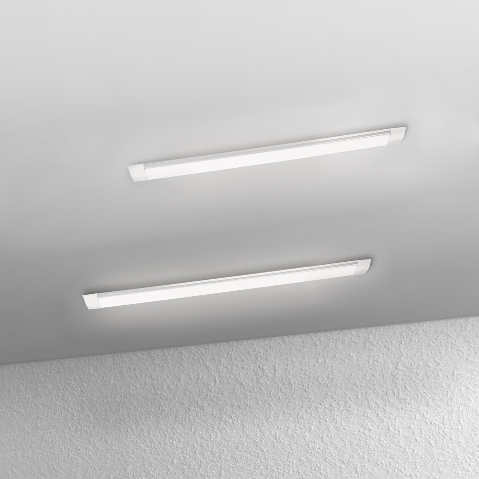 Jazoctig 2-Pack 3FT LED Batten, Close to Ceiling Light fixtures, 20W ...
