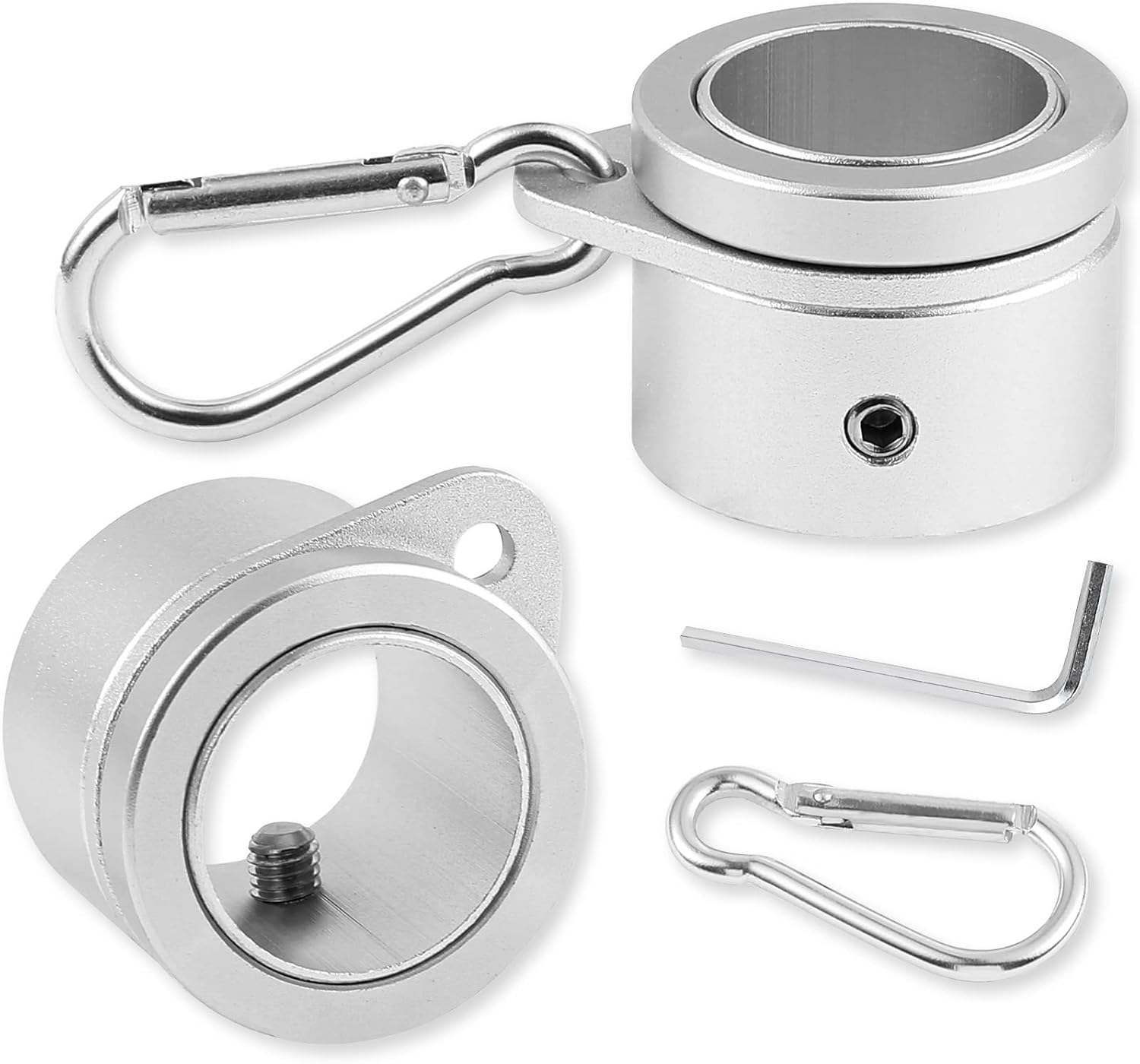 Amazon.com : SDMETEI Flag Pole Rings, Aluminum Alloy Flag Pole Kit, 360 ...