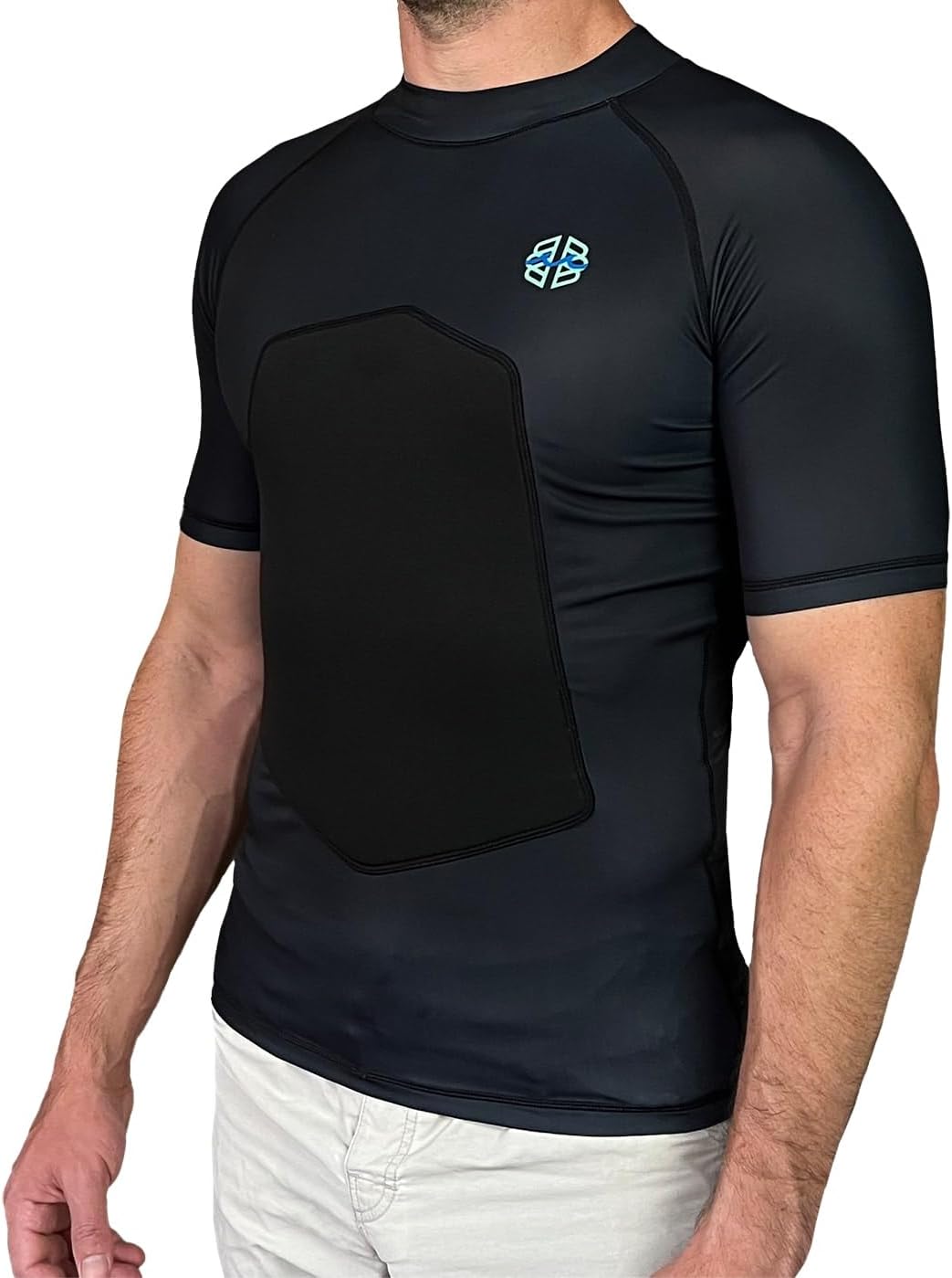 Amazon.com: RIBBY SPF 50+ 5mm Padded Rash Guard for Surfing, Boogie ...