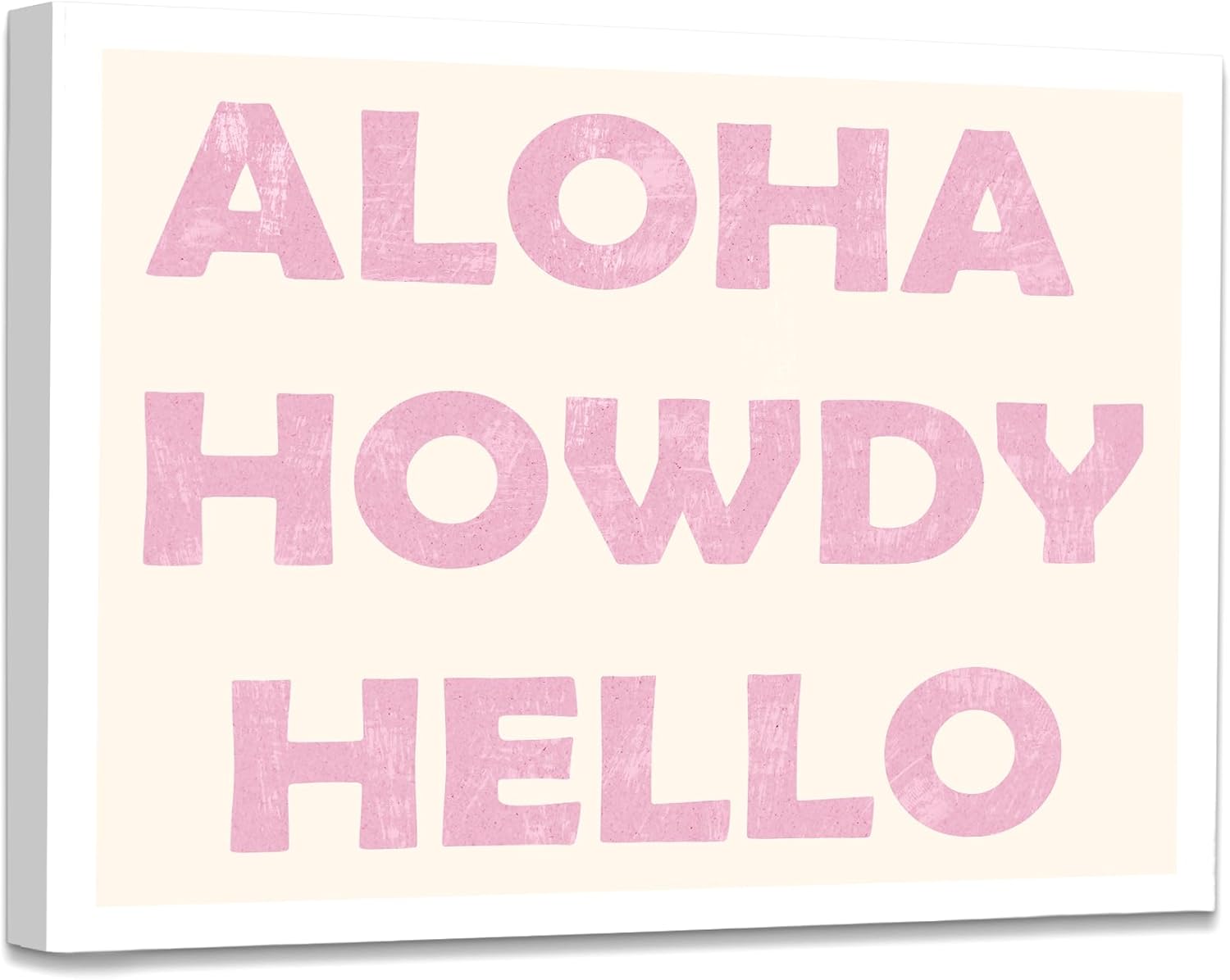 Amazon.com: WODMIS Pink Western Howdy Wall Art, Retro Aloha Howdy Hello ...