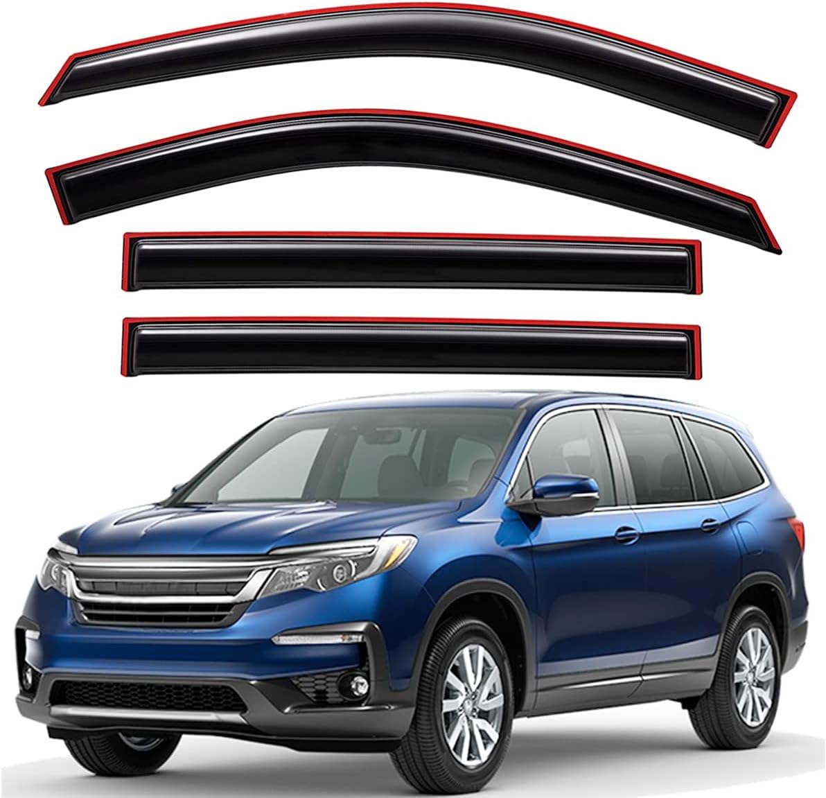 Amazon.com: Lightronic WV194557 in-Channel Side Window Visor Deflector ...