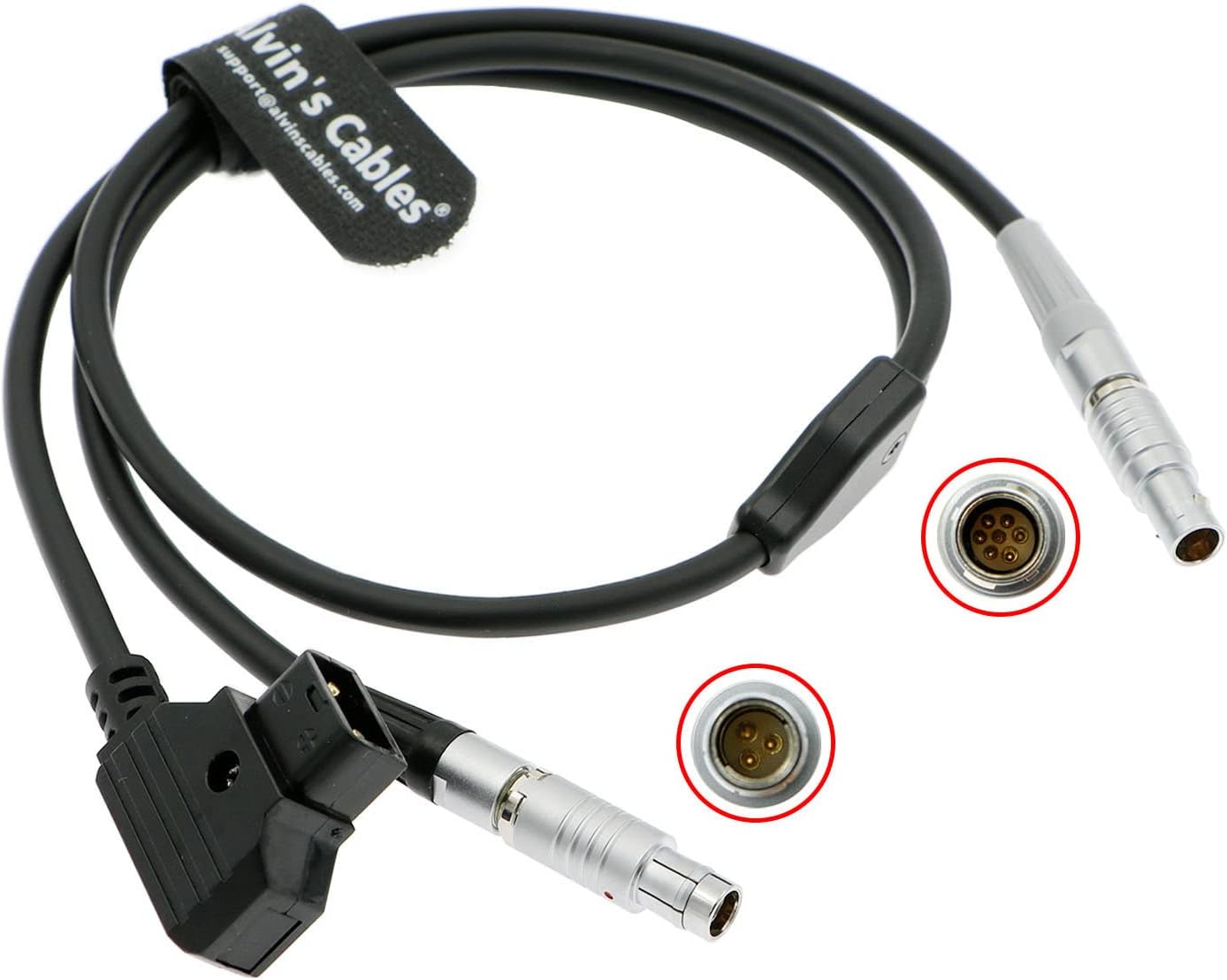 Amazon.com: Run Stop Cable 7 Pin Male to 3 Pin Male + D Tap Power Cable ...