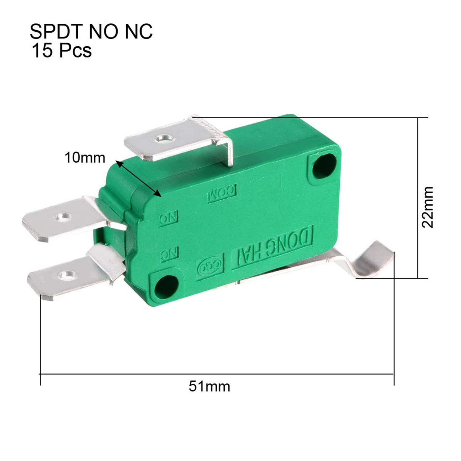Snapklik.com : SPDT 1NO 1NC Long Hinge Lever Type Momentary Micro Limit ...