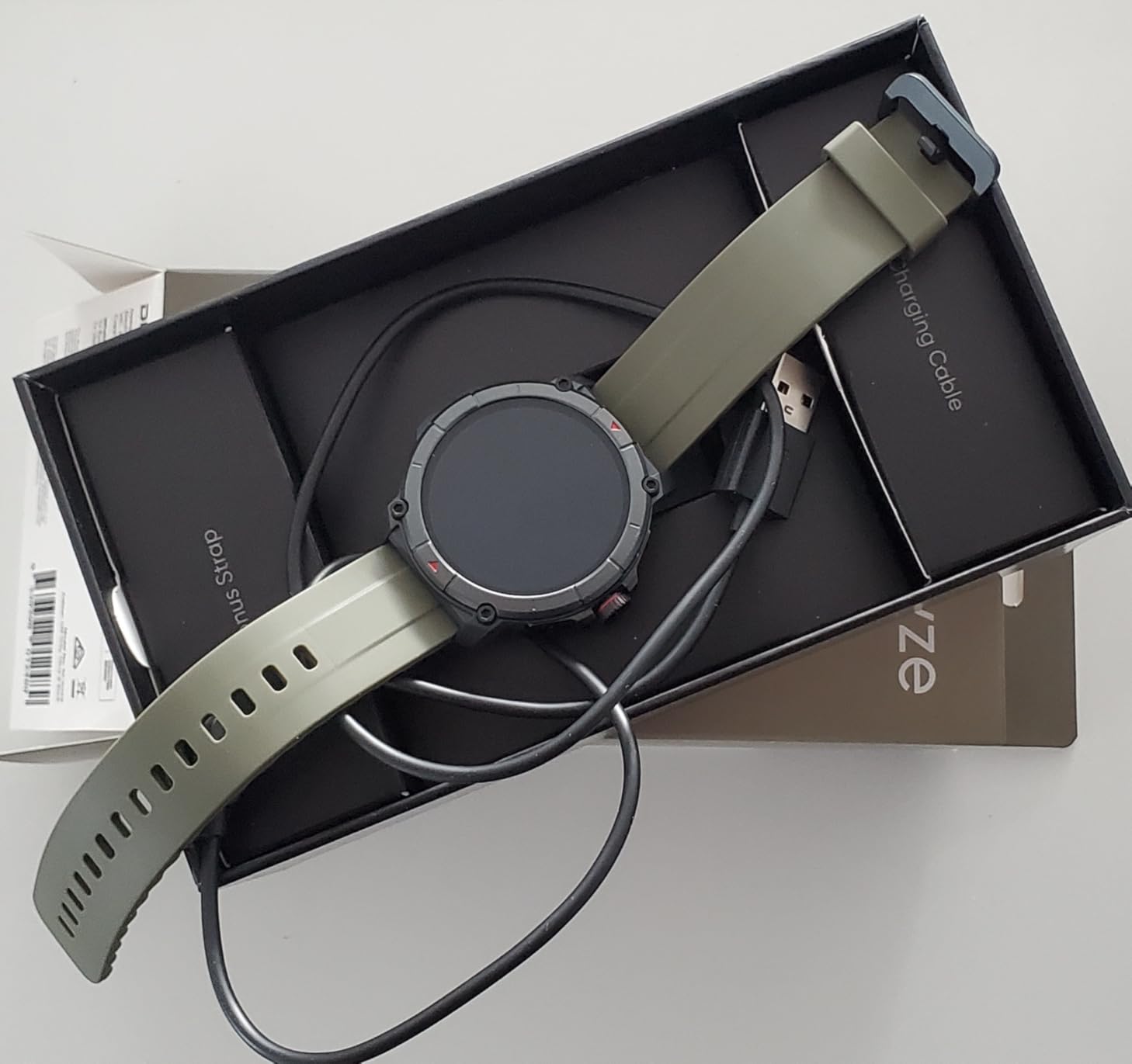 Ryze Trek Smart Watch Olive & Black, Outdoor GPS Fitness Tracker with ...