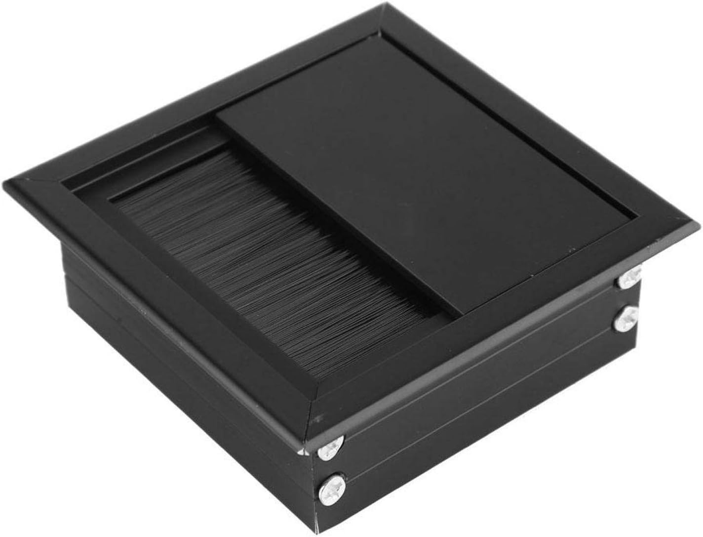 2PCs Table Desk Rectangle Aluminum Alloy Wire Cable Grommet Hole Cover ...