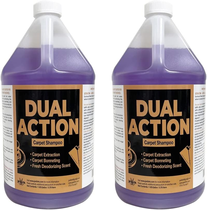 Amazon.com: JANILINK JL Dual Action Carpet & Bonnet Shampoo 1 Gal (Pack ...