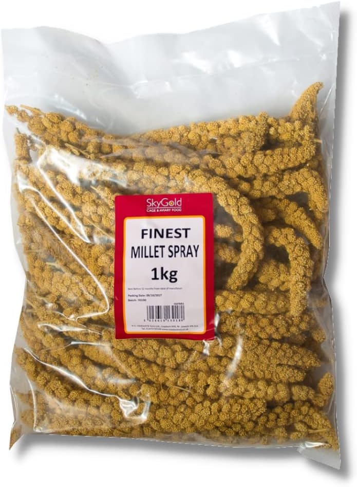 SKYGOLD Finest Millet Spray for Birds 1kg - Small Parrot & Budgie ...