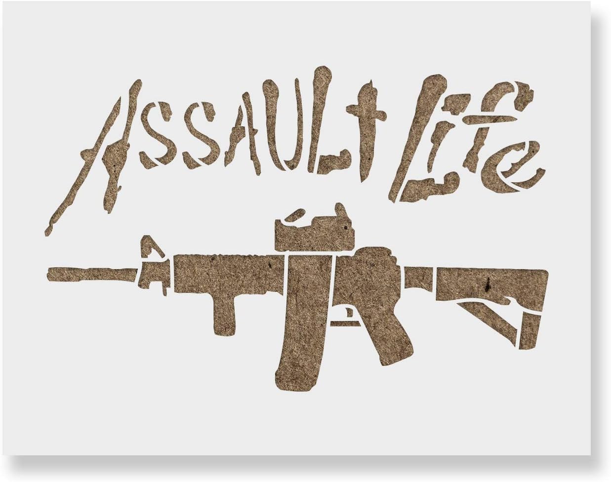 Amazon.com: Assault Life Stencil - Military Stencils, Versatile for ...