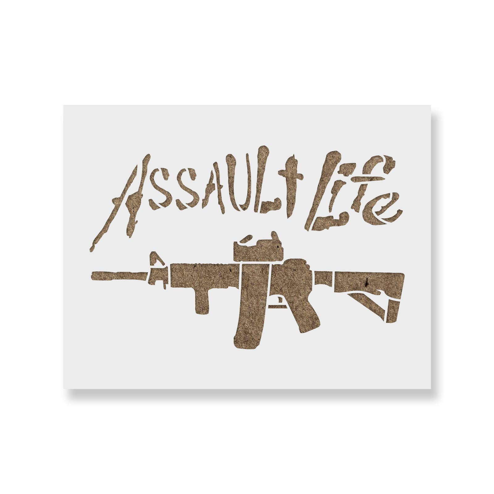 Assault Life Stencil Template - Reusable Stencils for Painting in Small ...
