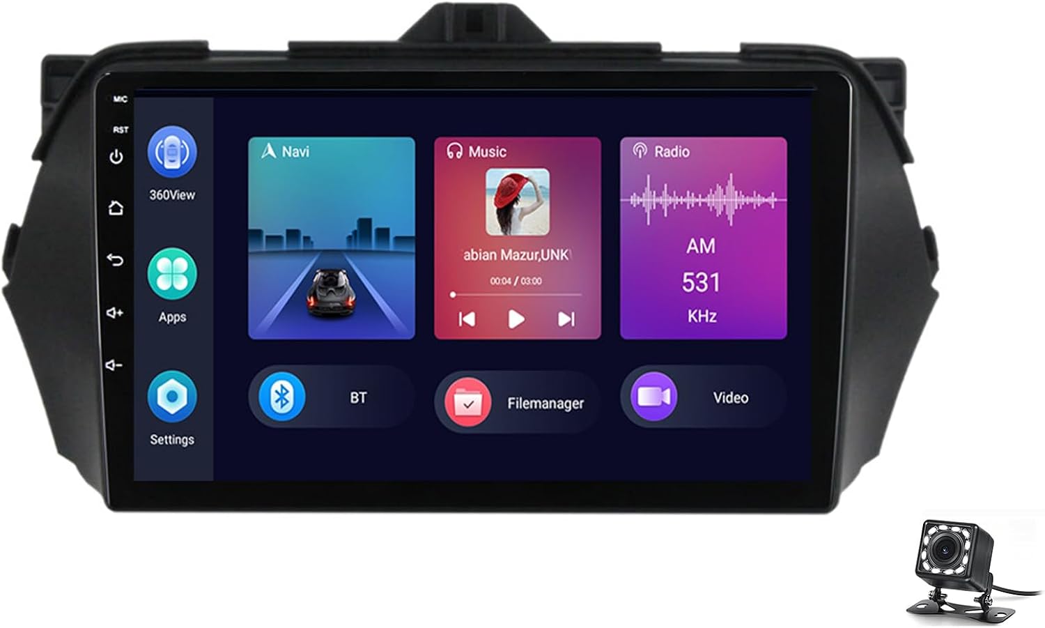 Amazon.com: ADMLZQQ for Suzuki Ciaz 2014-2018 Car Stereo Radio Car-Play ...